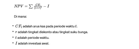 Pengertian Dan Rumus NPV (Net Present Value) - Dotedu.id